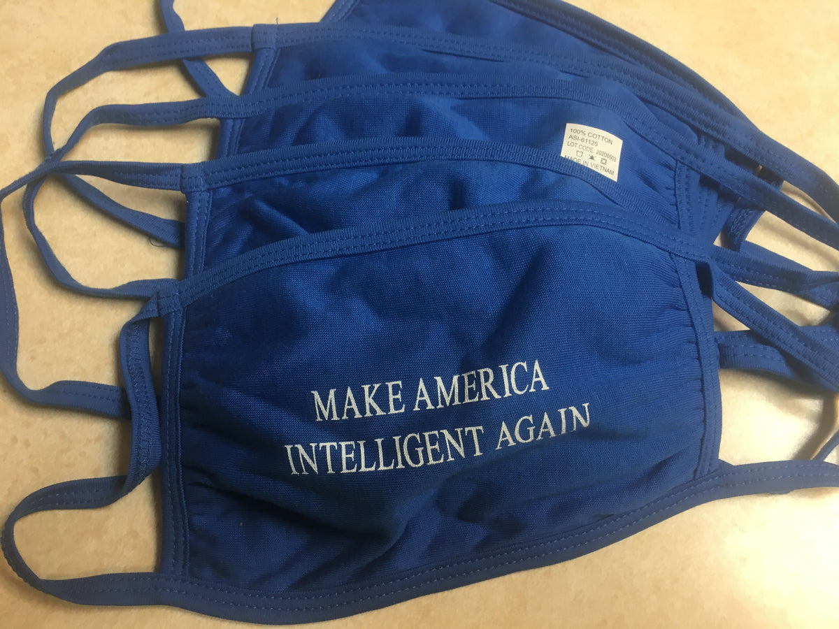 Make America Intelligent Again mask (SET OF 5) – ShopGarrisonKeillor.com